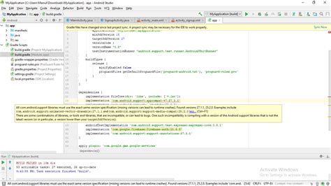 gradle com android support appcompat v7 27 1 1 mismatch with media