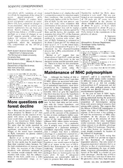 Pdf Maintenance Of Mhc Polymorphism Dokumen Tips