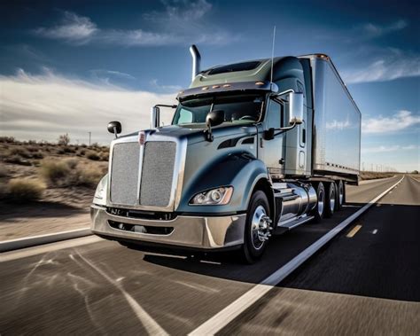 Premium Ai Image A Highspeed Big Rig Long Haul Semi Truck On The