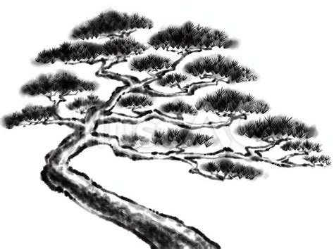 S 水墨画 松イラスト No 604414無料イラストフリー素材ならイラストAC