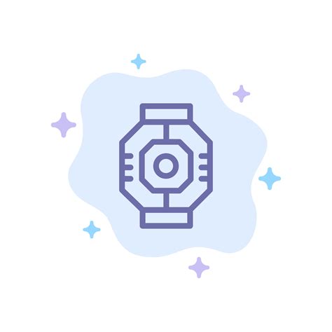 Airlock Capsule Component Module Pod Blue Icon On Abstract Cloud