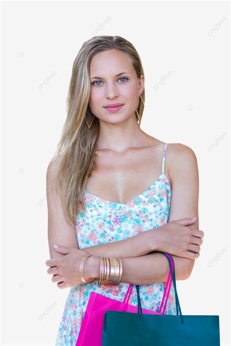 Portrait Of Smiling Woman With Arms Crossed Arms Folded Smiling Blonde