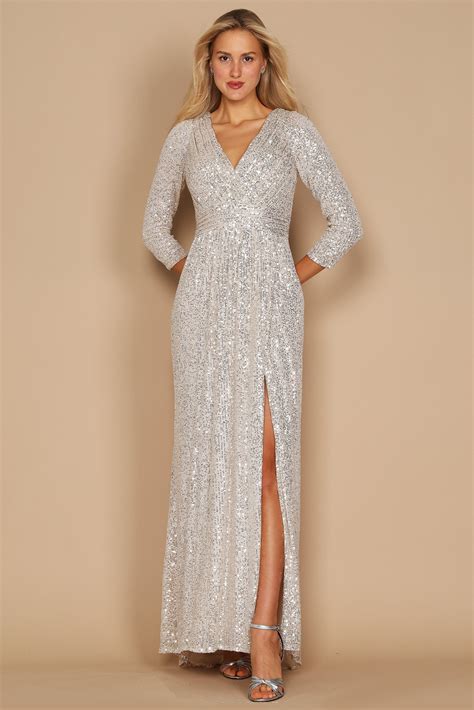 Royal Blue Long Sleeve Sequin Formal Hand Beaded Dress For 490 The