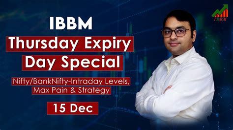 Thursday Expiry Day Special Nifty BankNifty Intraday Levels 15