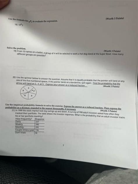 solved uie the formule for npr to evaluate the copresion