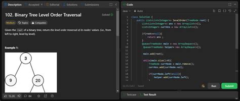 Utkarsh Kumar Dubey On Linkedin Day 81 Problem Solved Binary Tree Level Order Traversal