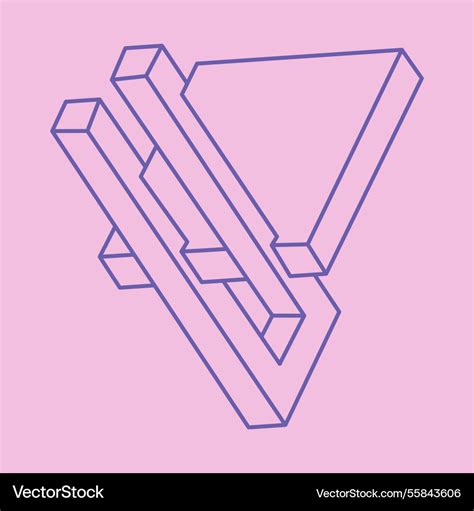 Impossible Shape Optical Illusion Royalty Free Vector Image