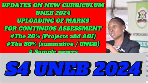 S4 Uneb Uce 2024 New Curriculum Setting Final Assessment By Uneb Youtube
