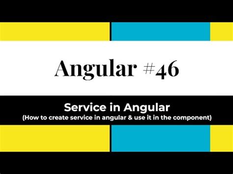 Angular Service In Angular How To Create Service In Angular Use It In The Component