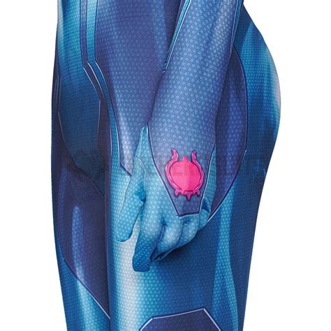 Metroid Cosplay Costume Samus Aran Blue Jumpsuits