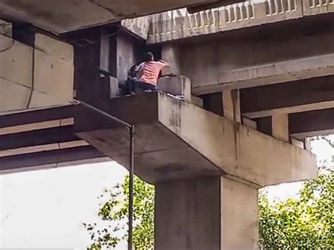 Woman Gets Stuck In Flyover Pillar In Noida Rescued