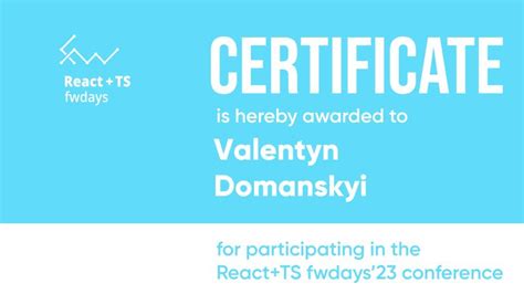 Valentyn Domanskyi On Linkedin Fwdays Conference React Typescript It