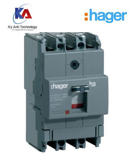 Aptomat khối Hager MCCB 3P 50A 18KA HDA050Z Aptomat hager
