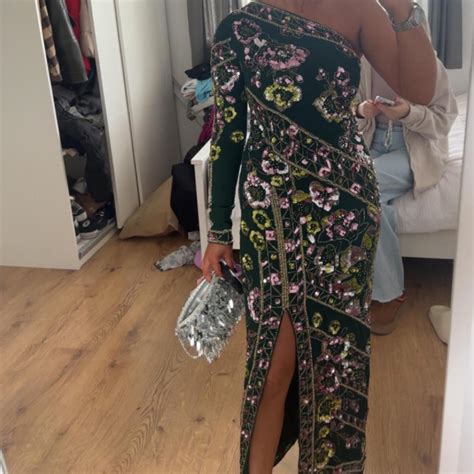 Asos Design Embellished Dress Size 8 Worn Depop