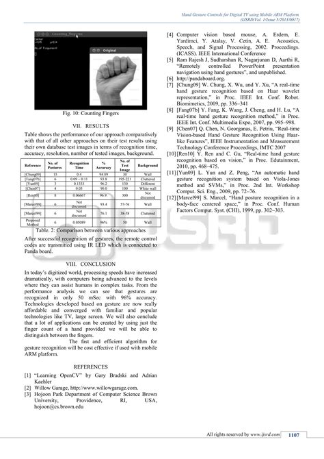 Hand Gesture Controls For Digital Tv Using Mobile Arm Platform Pdf