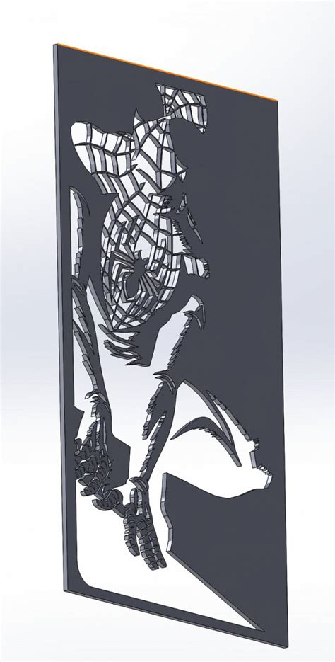 10 Dxf File Cnc G Code Industrial Laser Cut Spidermen Vector Dxf Router Nr0114 3d Model In