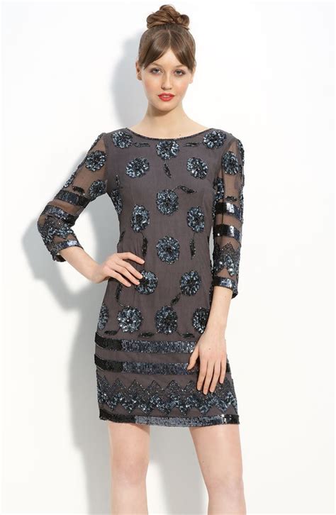 Pisarro Nights Sequin Pattern Sheath Dress Pisarro Nights Dresses