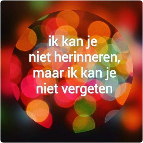Ik Kan Je Niet Herinneren Maar Ik Kan Je Niet Vergeten Herinneringen