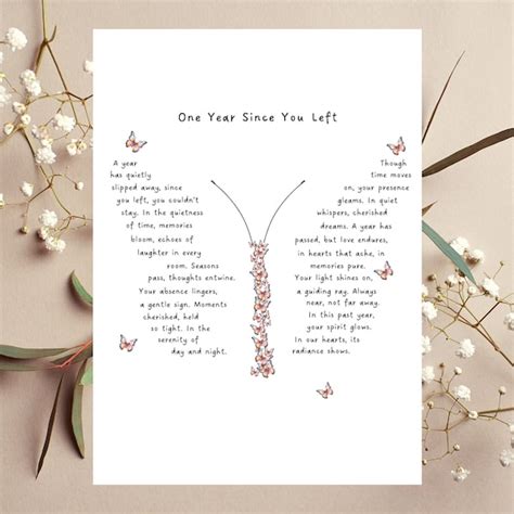 One Year Since You Etsy
