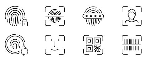 Premium Vector Biometric Identification Line Icon Finger Print