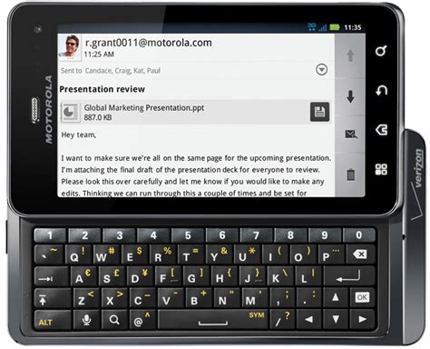 Droid 3 Keyboard