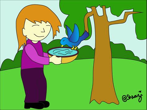 Drink Water Drawing