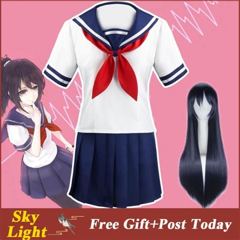 Anime Yandere Simulator Ayano Aishi Cosplay Costumes Girls School Jk