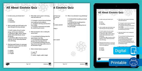 All About Einstein Quiz Teacher Made Twinkl