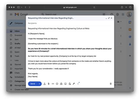 How To Request An Informational Interview With Email Template