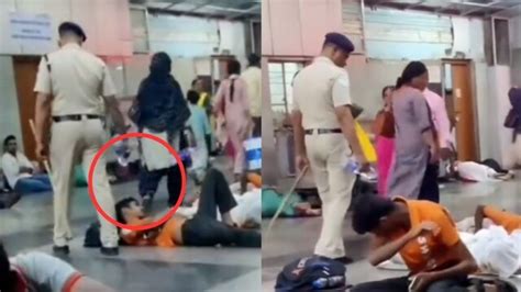 Police Officer Criticised For Pouring Water On People Sleeping At Pune