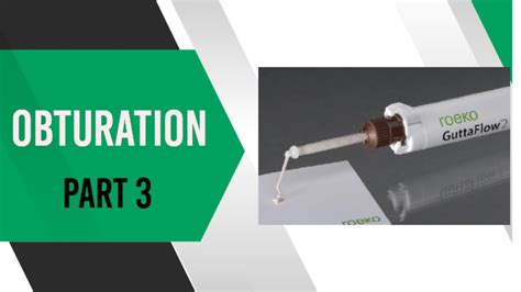 Obturation Part 3 [solvent Softened Custom Cone Technique Guttaflow