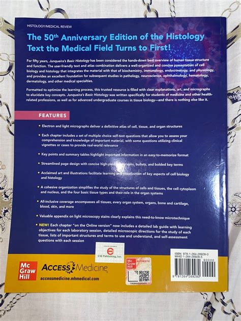 Junqueiras Basic Histology Text And Atlas 16th Edition Hobbies And Toys