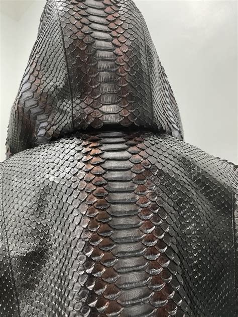 Snakeskin Jacket Python Leather Jacket Hodded Leather Jacket Etsy