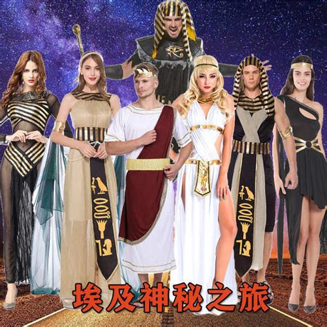 Adult Egyptian Costume Couple Men And Women Pharaoh Cleopatra Costume