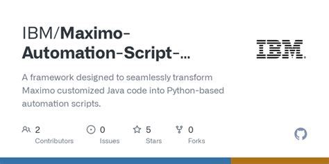 Github Ibmmaximo Automation Script Converter A Framework Designed To Michael Raja John Britto