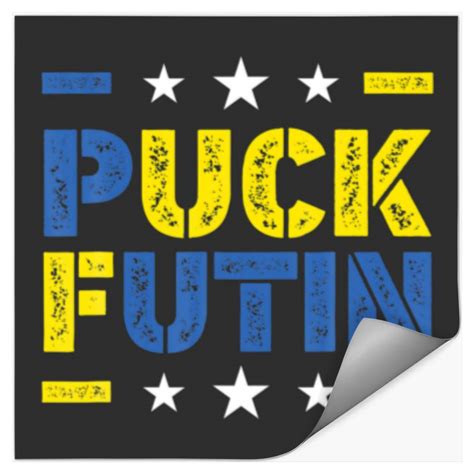 Puck Futin I Stand With Ukraine Ukrainian Flag Stickers Sold By Conny