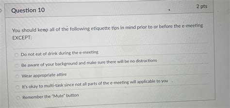 Solved Question 102 PtsYou Should Keep All Of The Following Chegg