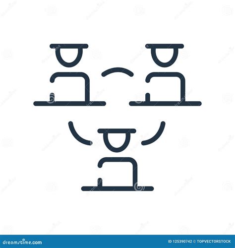 Hierarchical Structure Icon Vector Isolated On White Background Hierarchical Structure Sign