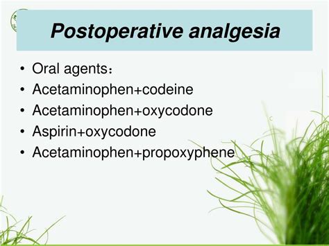 PPT Management Of Acute Postoperative Pain PowerPoint Presentation