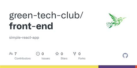 Github Green Tech Clubfront End Simple React App