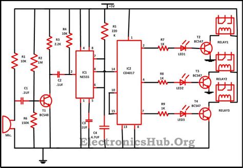 Circuit Diagram Of Clap Switch Using 555 Switch Clap Circuit