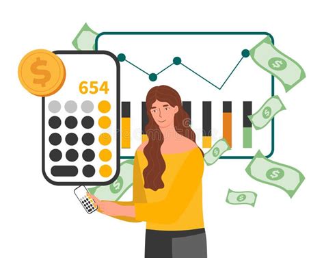 Woman With Calculating Stock Illustration Illustration Of Employee 278241175
