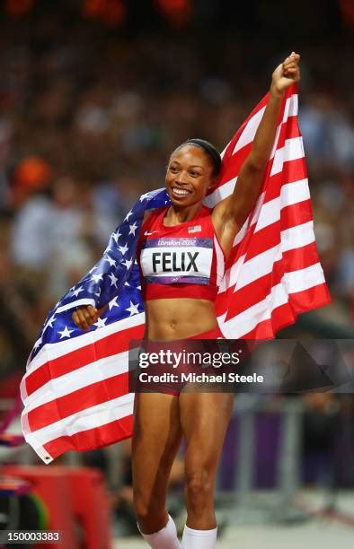 Us Olympic Gold Medalist Allyson Felix Photos And Premium High Res