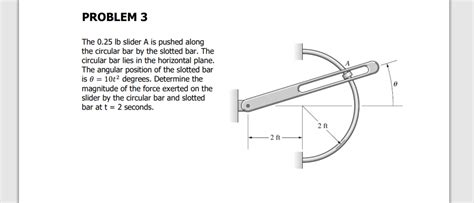 Solved Problem 3 The 025 Lb Slider A Is Pushed Along The