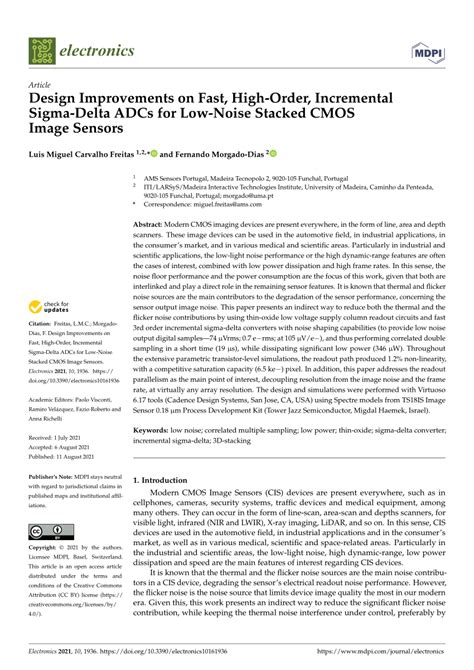 Pdf Design Improvements On Fast High Order Incremental Sigma Delta Adcs For Low Noise