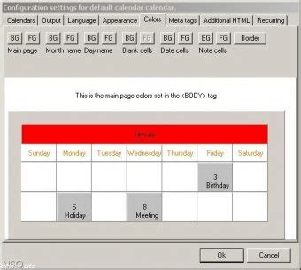 Html Calendar Generator Download Free Htmlcal Exe