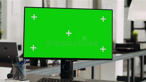 Greenscreen Computer Display On Desktop Stock Video Video Of Greenscreenfootage Chromakey