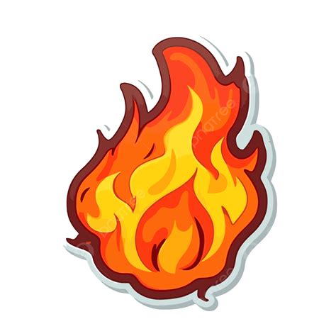 Sticker Depicting A Fire Icon Vector Clipart Fire Clipart Sticker