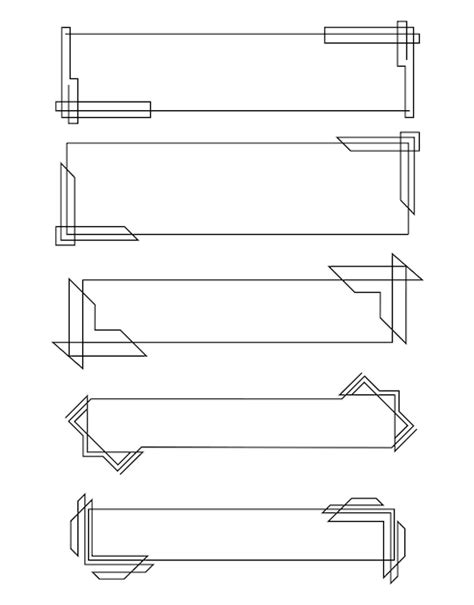 Premium Vector Rectangular Line Frames Set