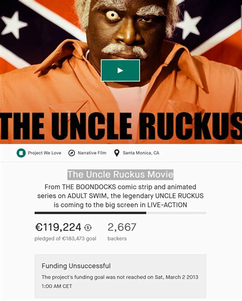 The Boondocks The Uncle Ruckus Movie Kick Starter Rtrailerclub